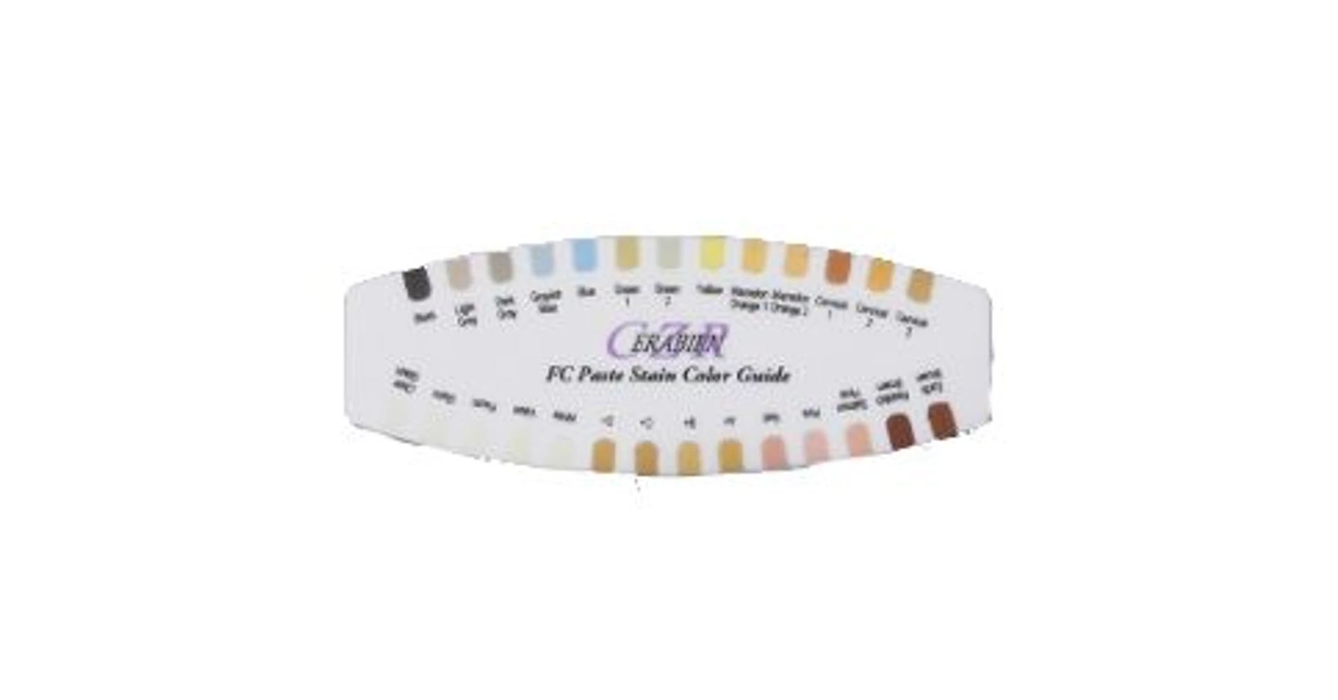 Noritake CZR FC Paste Stain Color Guide - masszánkénti színkulcs