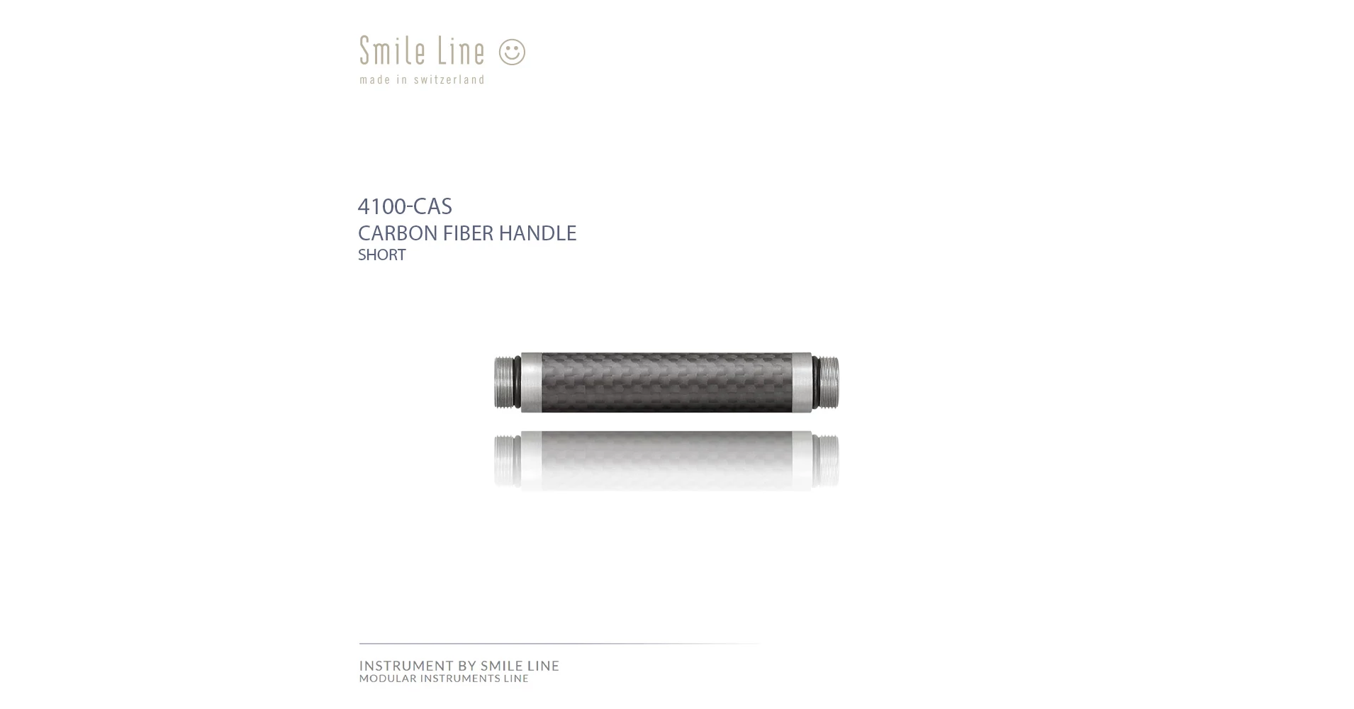 Sml 4100-CAs Instrument by Smile Line Carbon fiber handle short